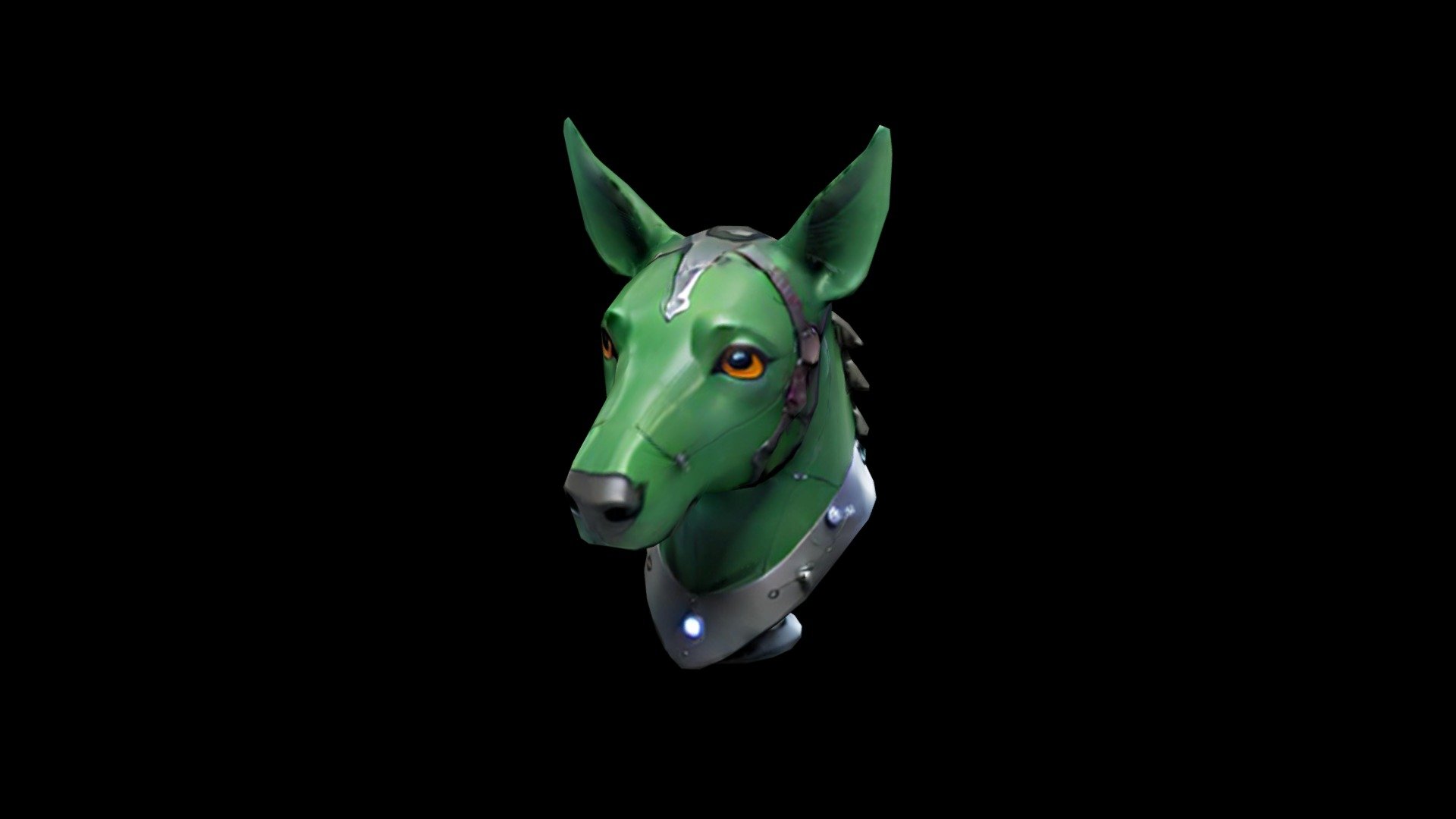 The First Line Green robotic dog mask with glowi - Download Free 3D ...