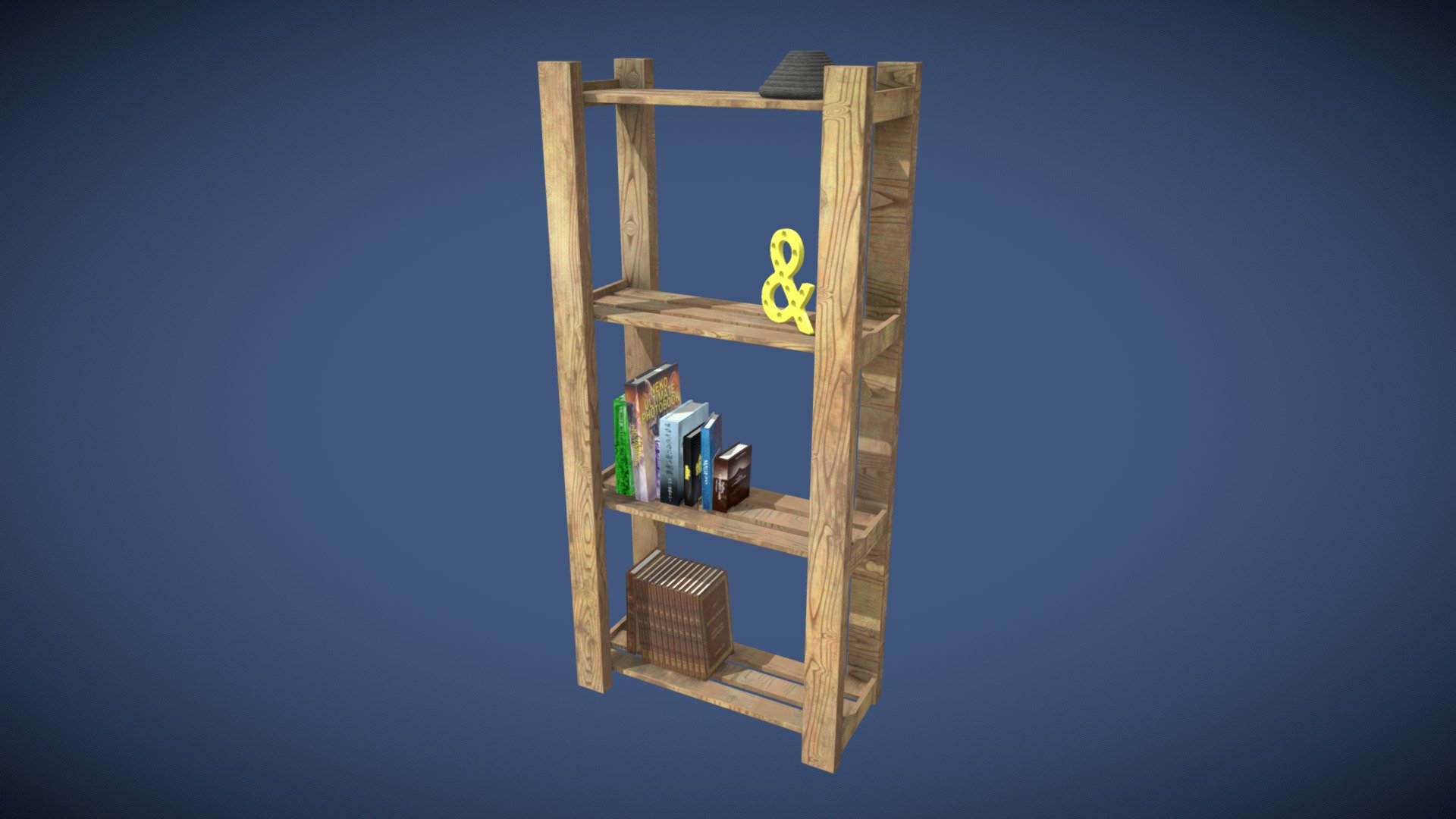 Bookshelf Buy Royalty Free 3d Model By Gattalupagames [214c8ee
