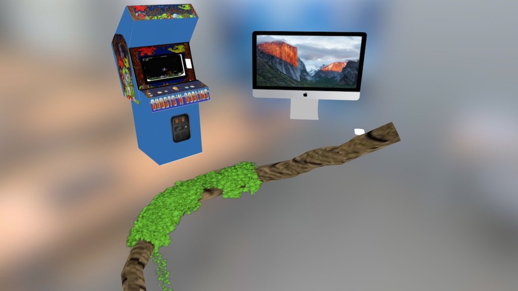 Mac, Arcade & Tree - 3D model by sulliedeagle70 [2156a92] - Sketchfab