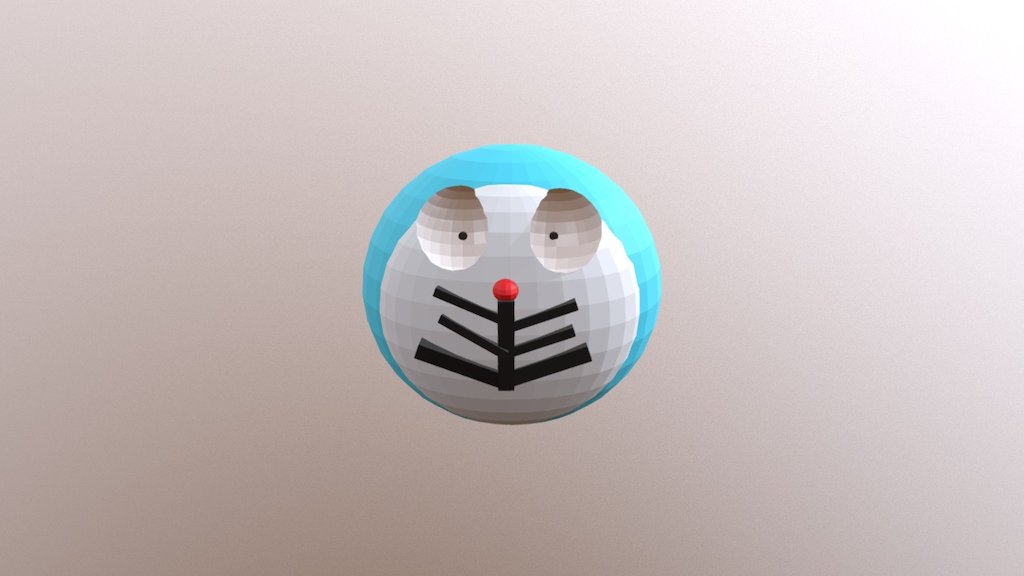 Doraemon head - 3D model by haidar [2157843] - Sketchfab