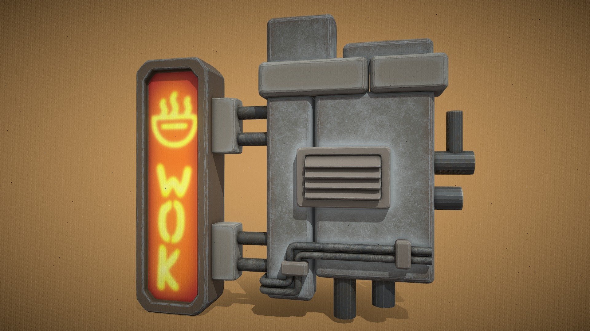 Wok Stylized - 3D model by NebulaLLC [2157ced] - Sketchfab