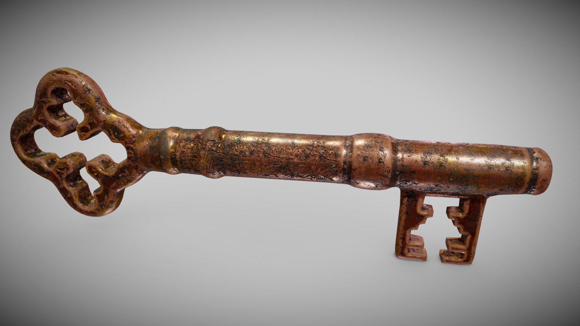Medieval key (copper version) - Download Free 3D model by Sousinho ...