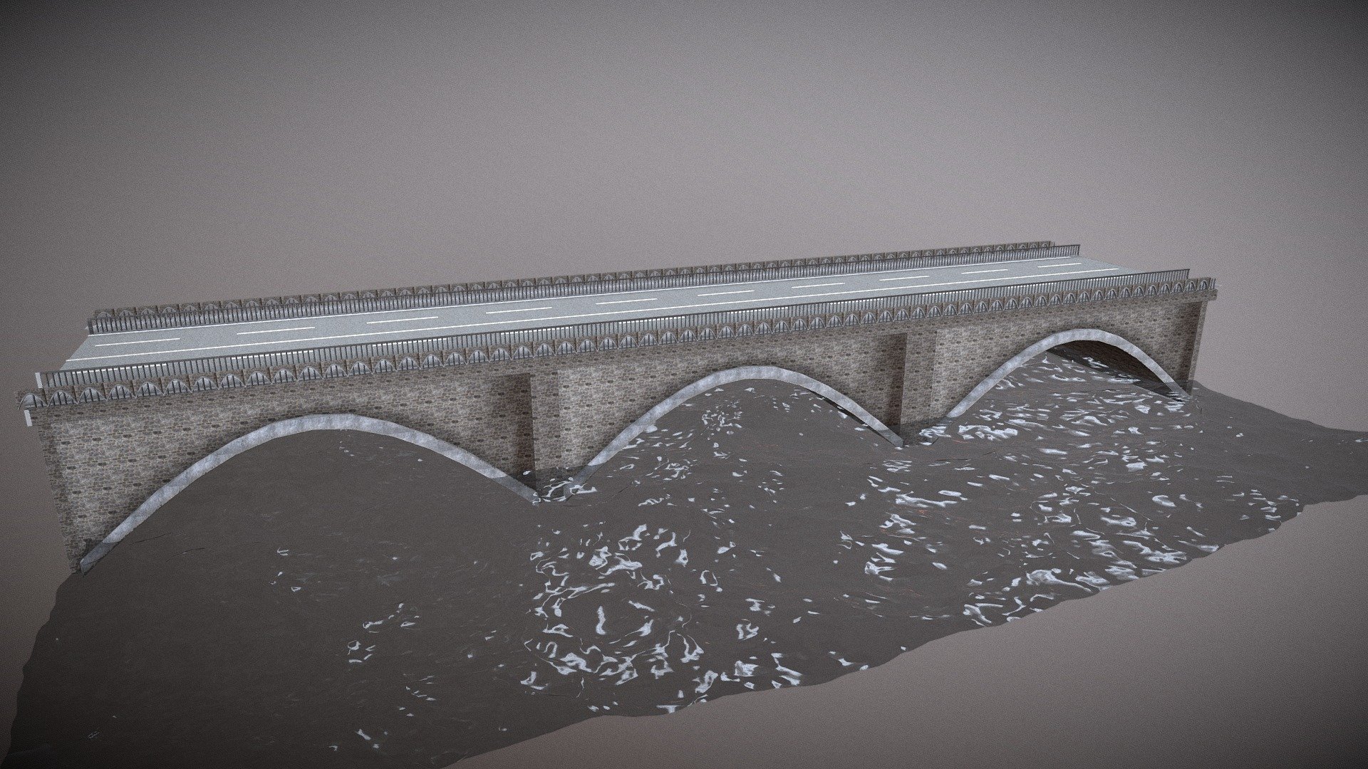 Modernized medieval bridge - Download Free 3D model by CBI_studios ...