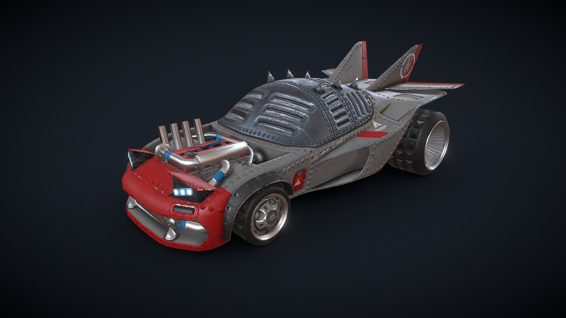 Stylized battle car - 3D model by Sovers [215a126] - Sketchfab