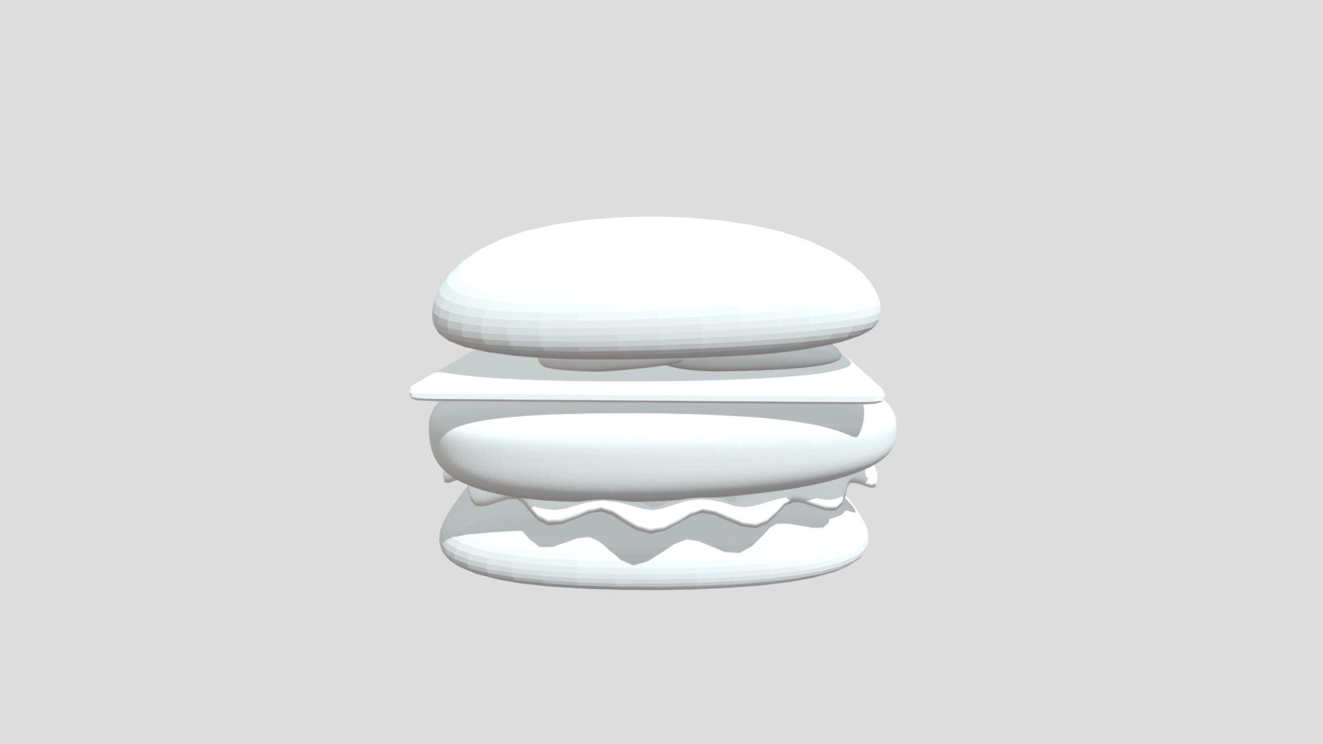 Semi-square untextured hamburger - Download Free 3D model by Alejitao ...