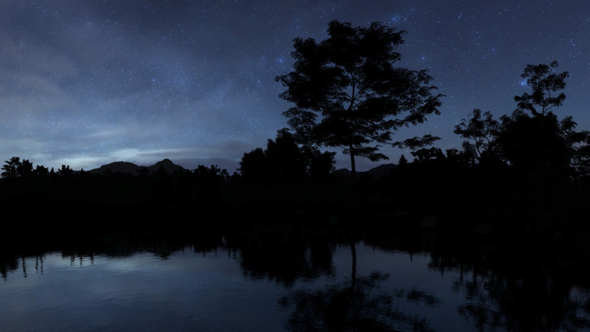 HDRI & SKY BOX 8K _ NIGHT ON THE LAKE - Buy Royalty Free 3D model by ...