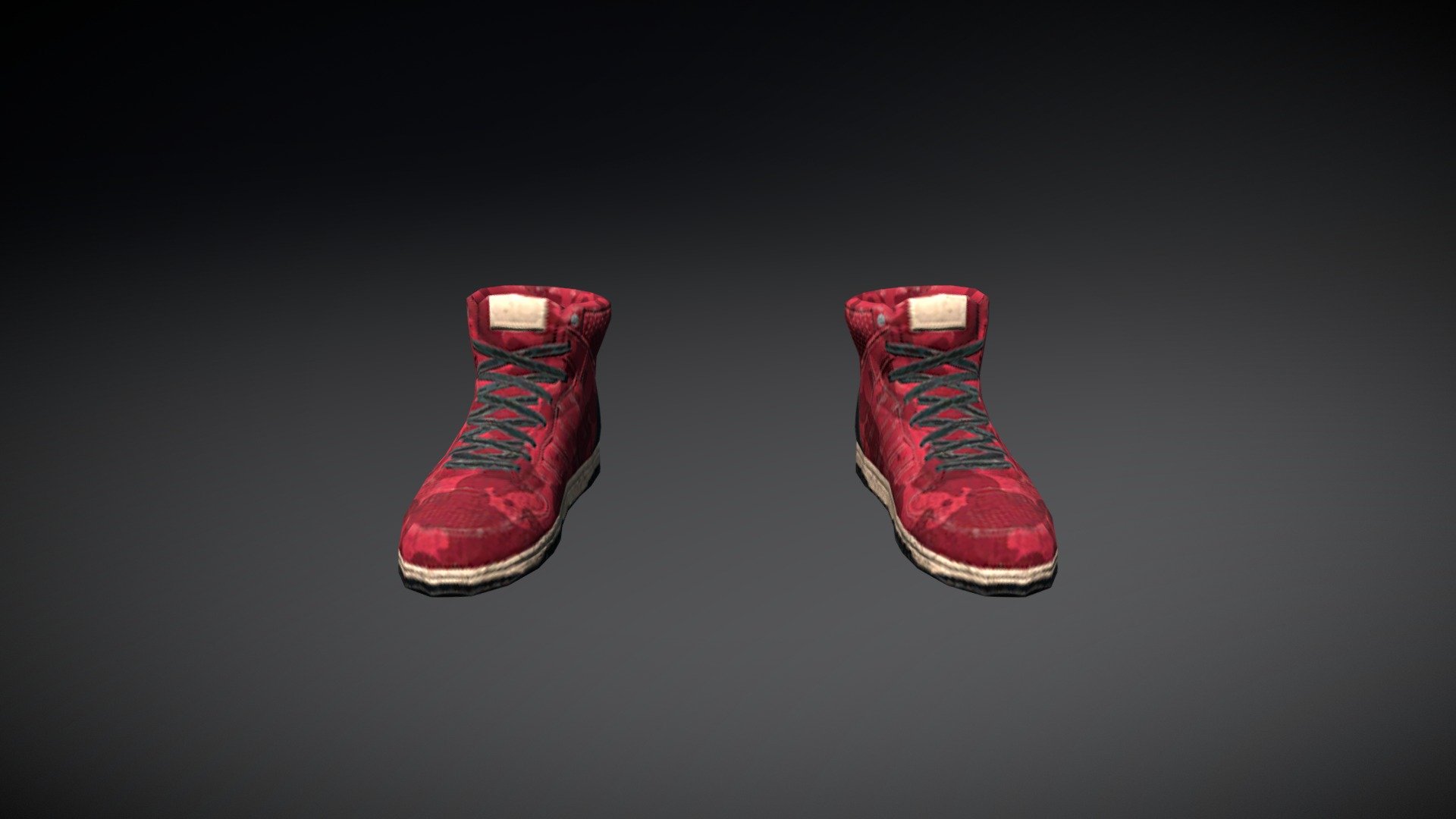 RED HI-TOP TRAINERS - 3D model by PUBGShowcase [215c14c] - Sketchfab