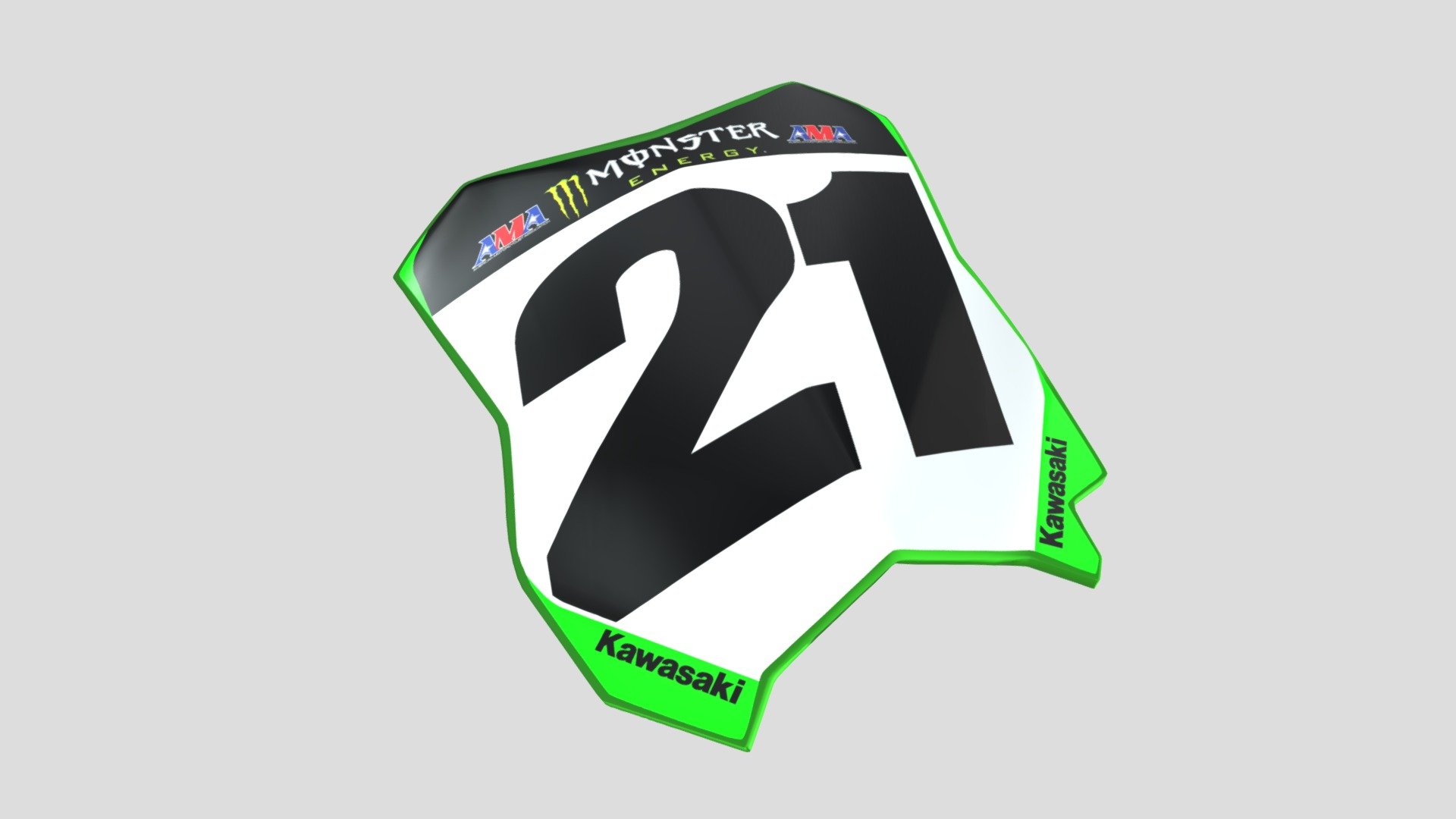 KX450 Motocross Plate - 3D model by fxdojo [21614ef] - Sketchfab