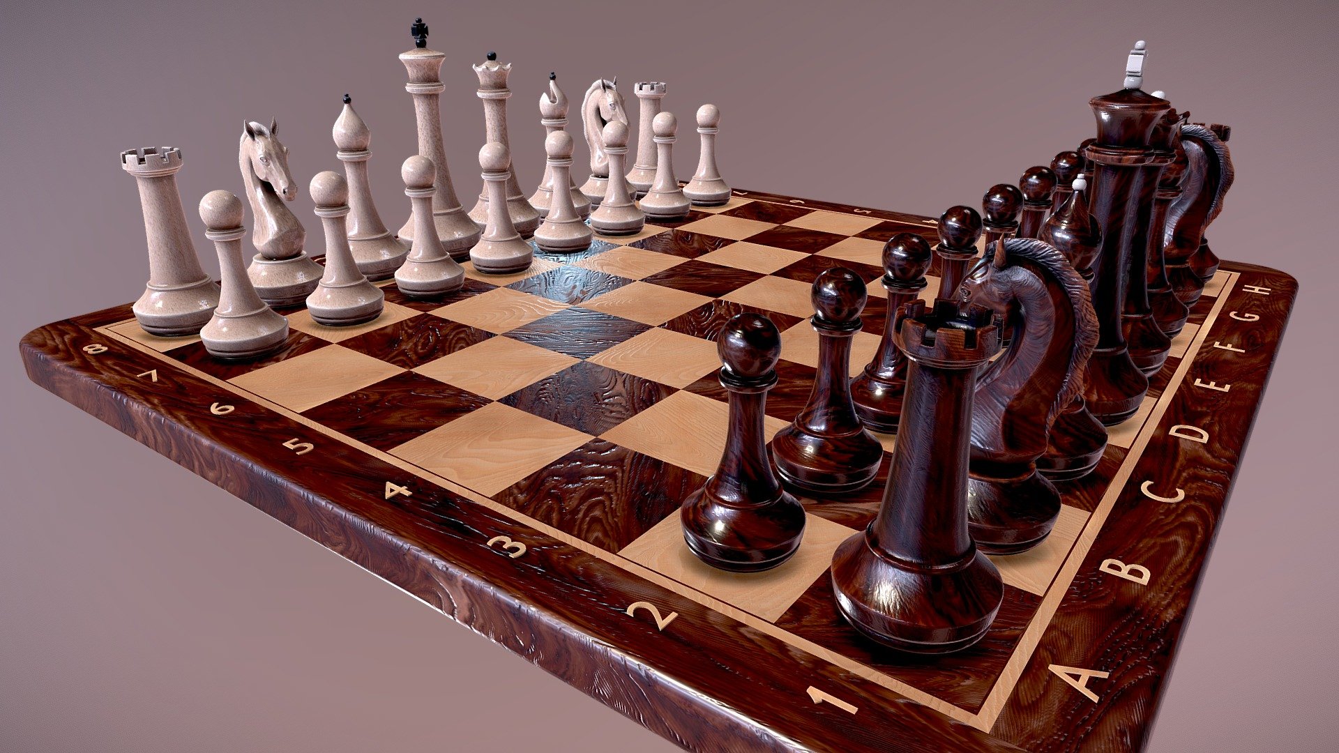 Chess Board - 3D model by Korneev Nikita Kirillovich (@nikitakorneev89 ...