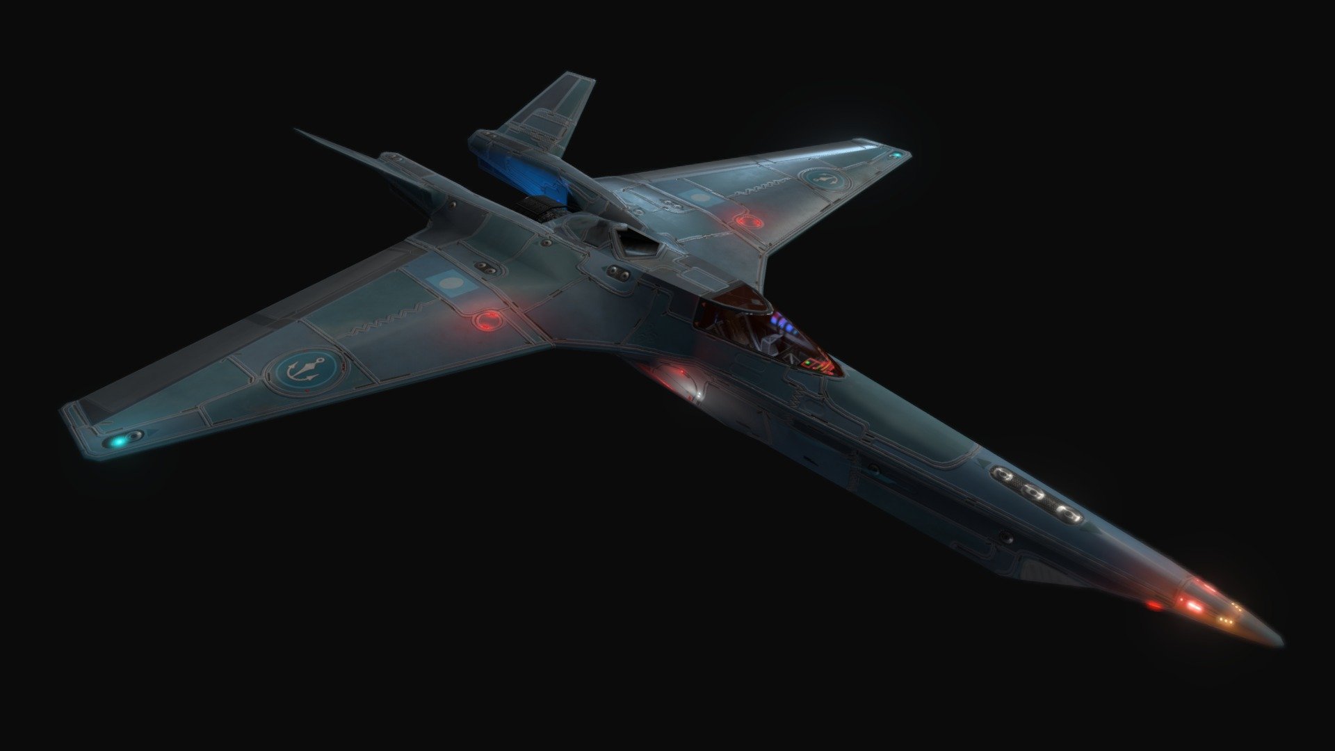 Sharkhound Exoatmospheric fighter - 3D model by Sol (@SolFenty ...