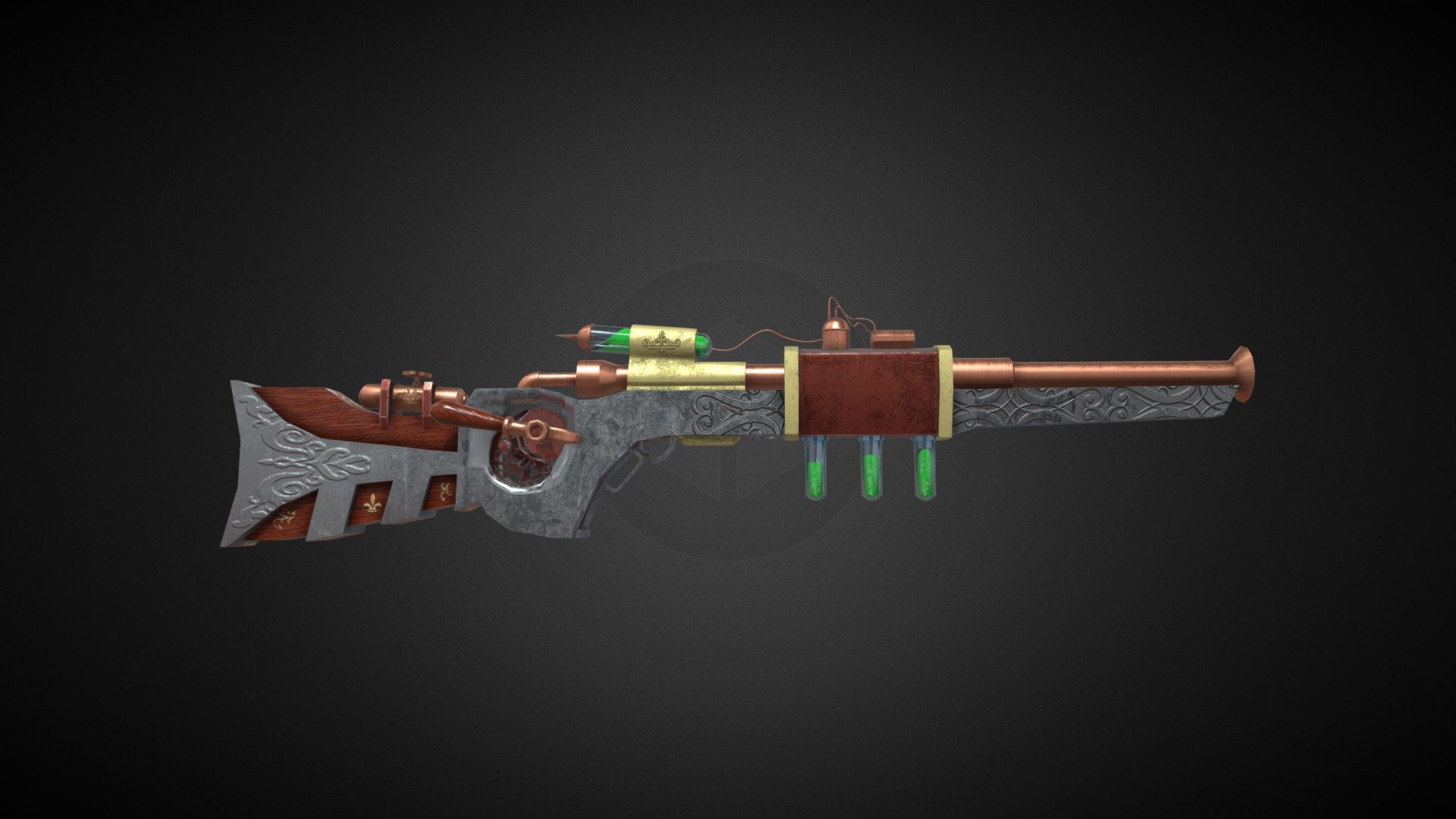 Steamgun - 3D model by Victor_Burelle [21703ca] - Sketchfab