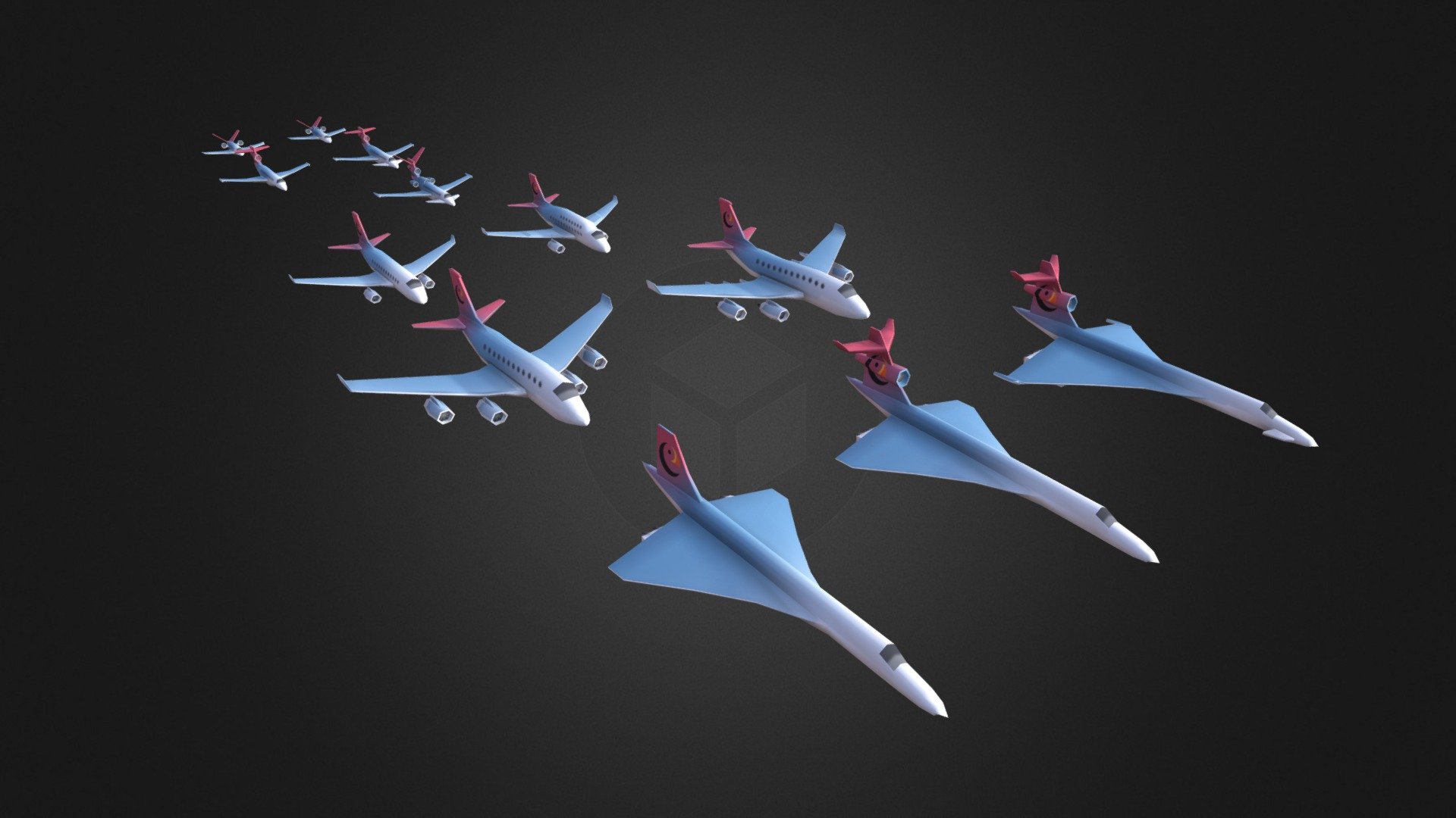 Jet airplanes - Buy Royalty Free 3D model by ViceForce (@dominik ...