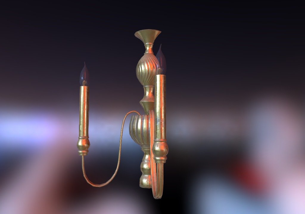Low Poly Wall Lamp - 3D model by Tiny Box Studio (@leeroy712) [21744c9 ...