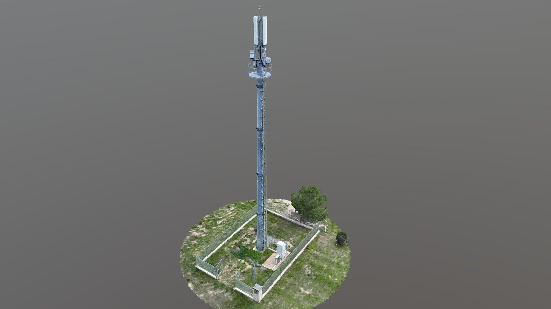 Cell Tower with Antennas and its Compound #2 - 3D model by Paschalis ...
