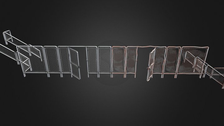 Metal-fence 3D models - Sketchfab