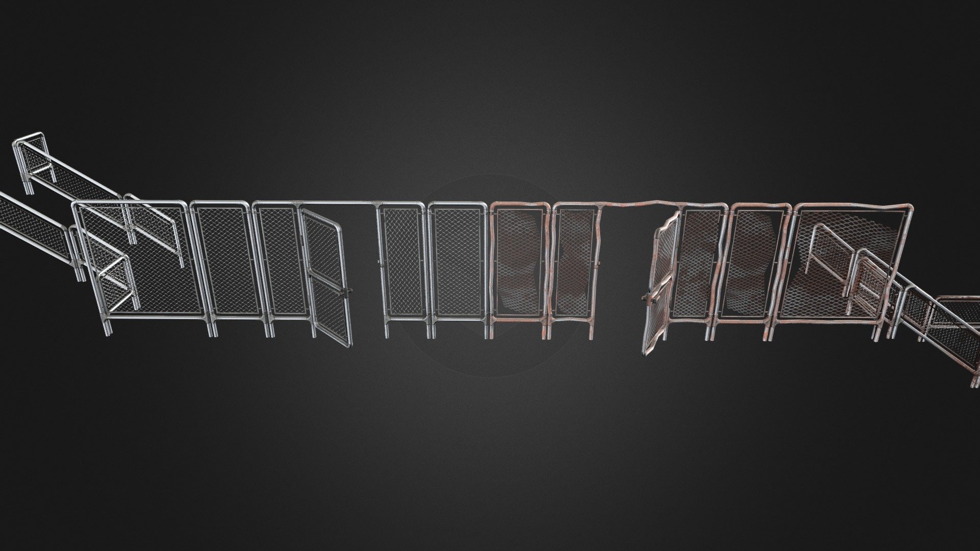 Metal Wire Fence Modular KIT - Buy Royalty Free 3D model by Pixel Life ...