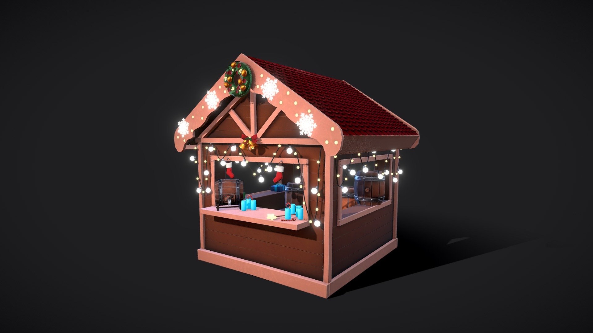 Stylized Christmas House - Buy Royalty Free 3D model by Enkarra ...
