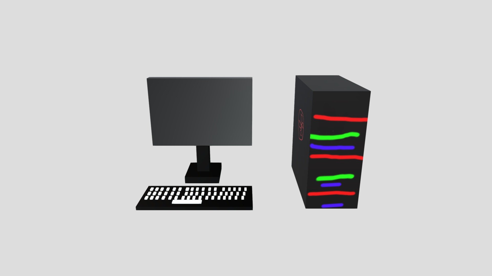 Computer - Download Free 3D model by Kerem (@ykeremkesmez) [21819fa ...