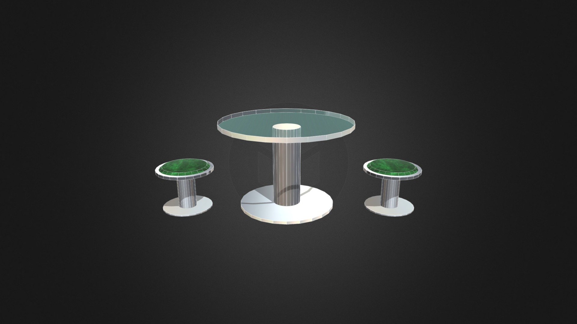 CUTE TABLE AND CHAIRS - Download Free 3D model by shirlanne [2181d3b] - Sketchfab