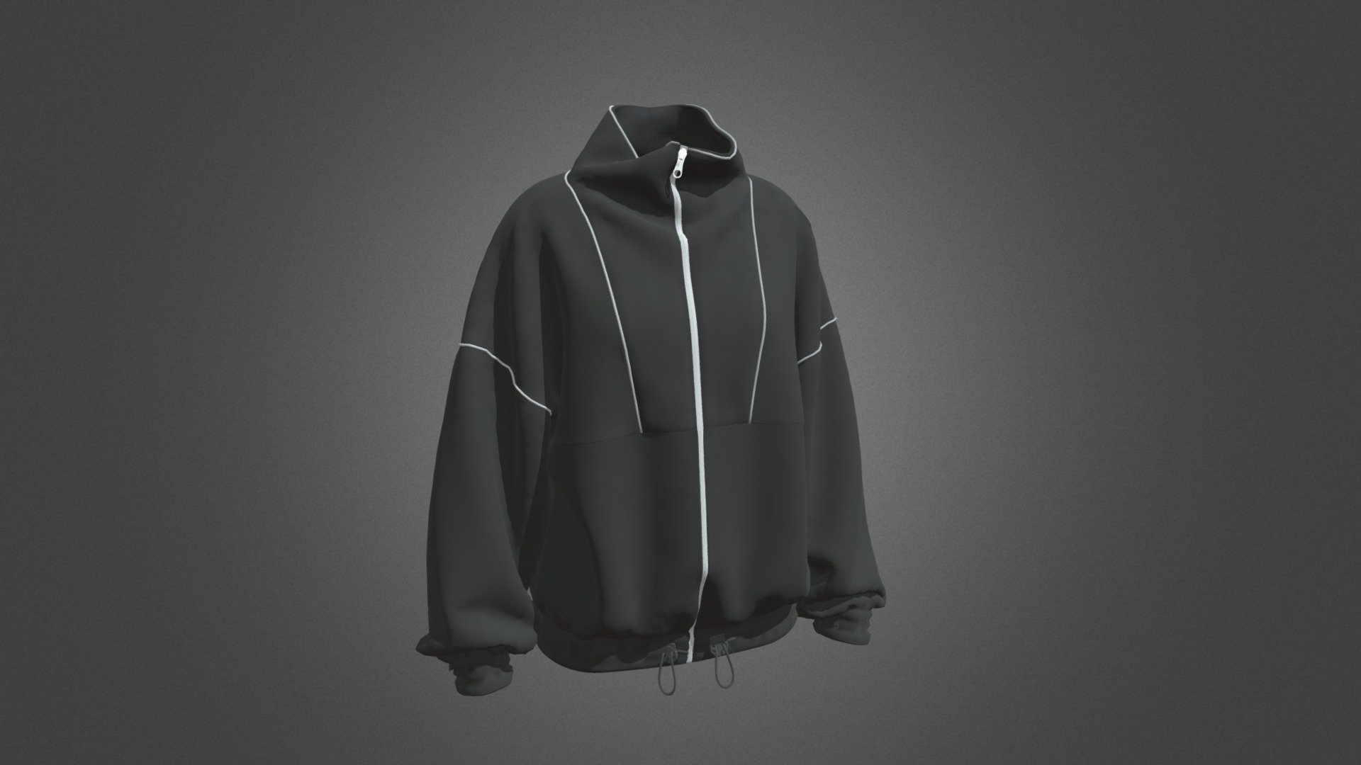 Black jacket coat - Download Free 3D model by Style3D CG (@Style3DMeta ...