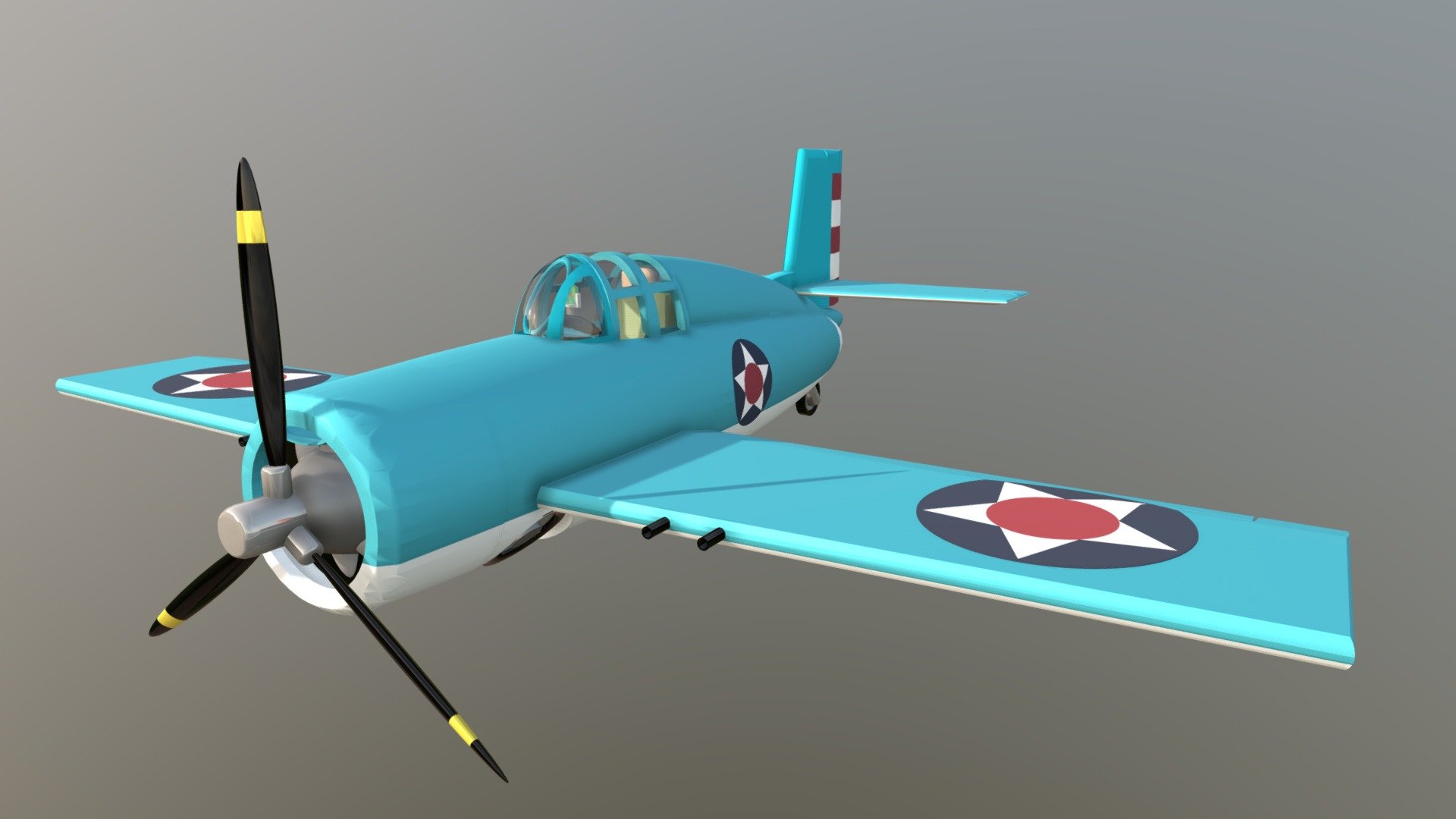 F4F Wildcat - 3D model by The fancy bear (@A_fancy_bear) [2183b38 ...