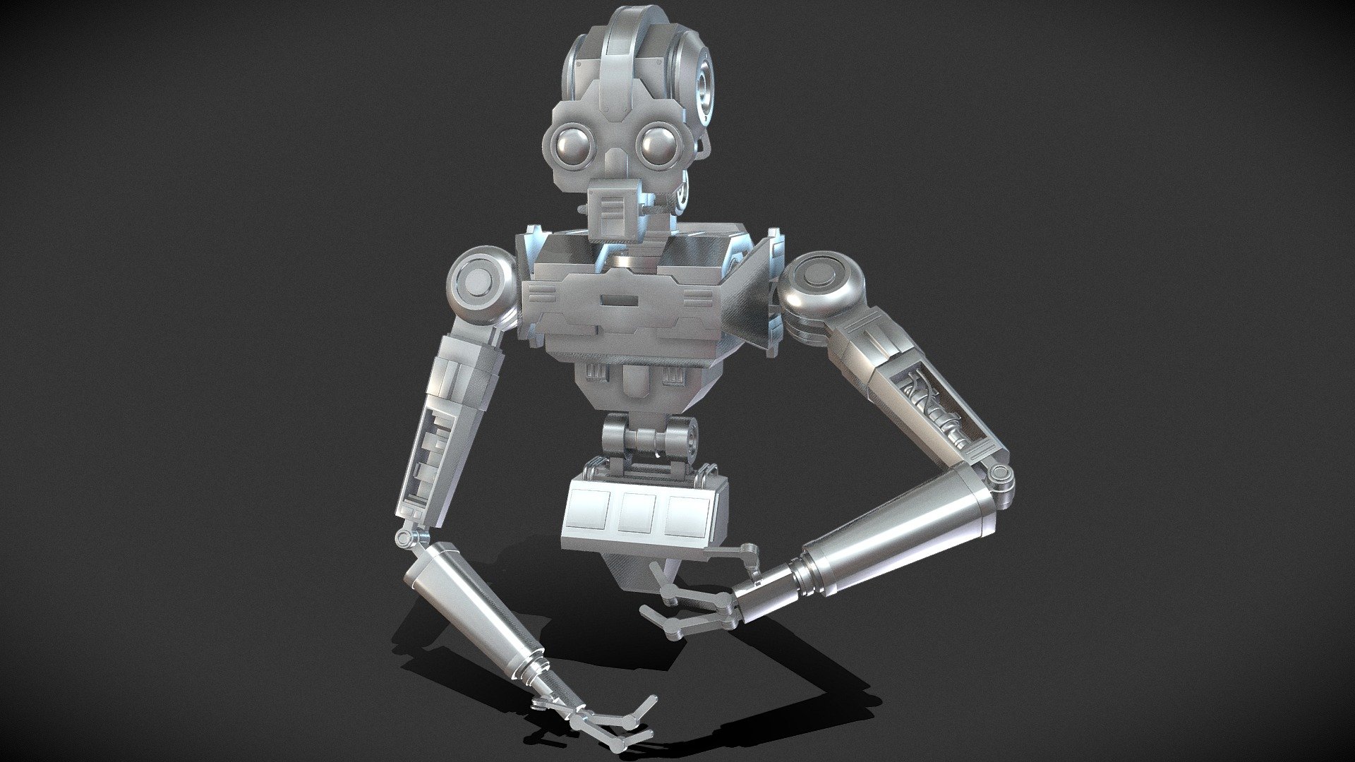 Long Armed Sci-Fi Robot - Buy Royalty Free 3D model by Ryan King Art ...