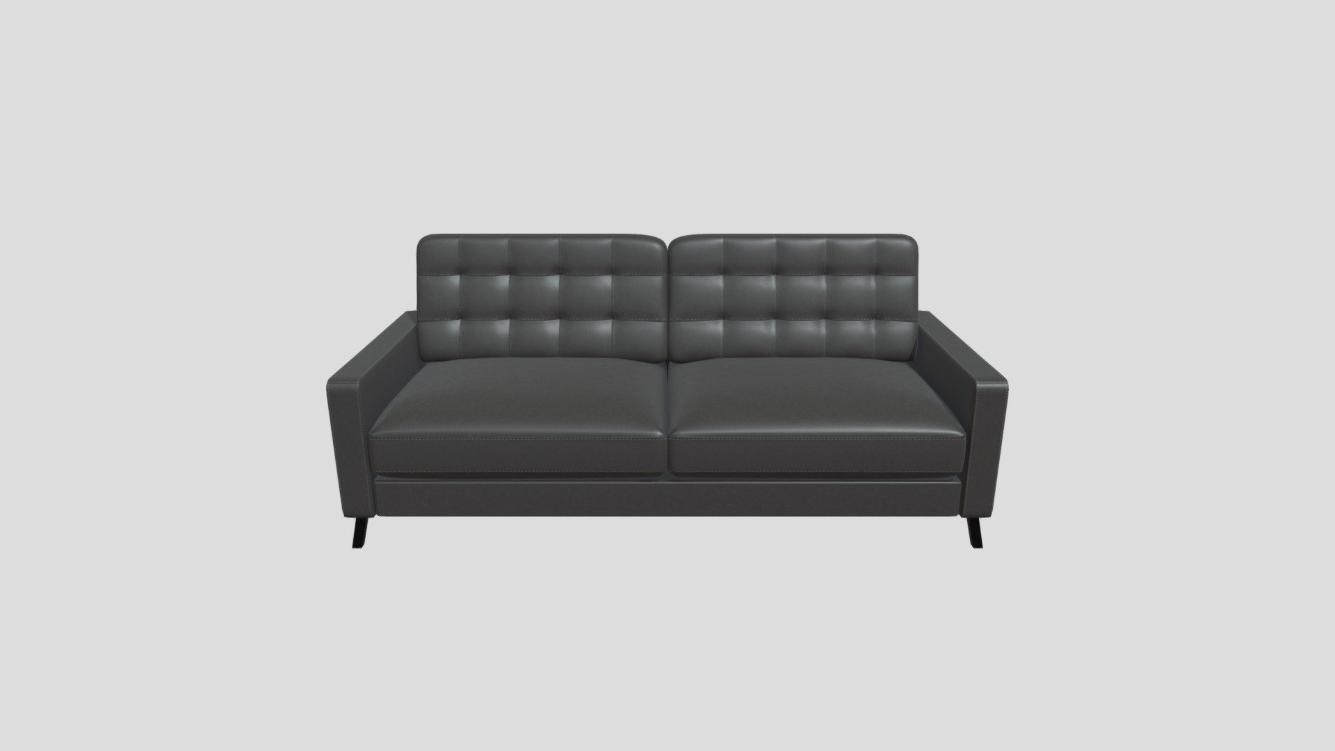 Leather Sofa - Grey colour - 3D model by Hexa (@hexa_partner) [218985e ...