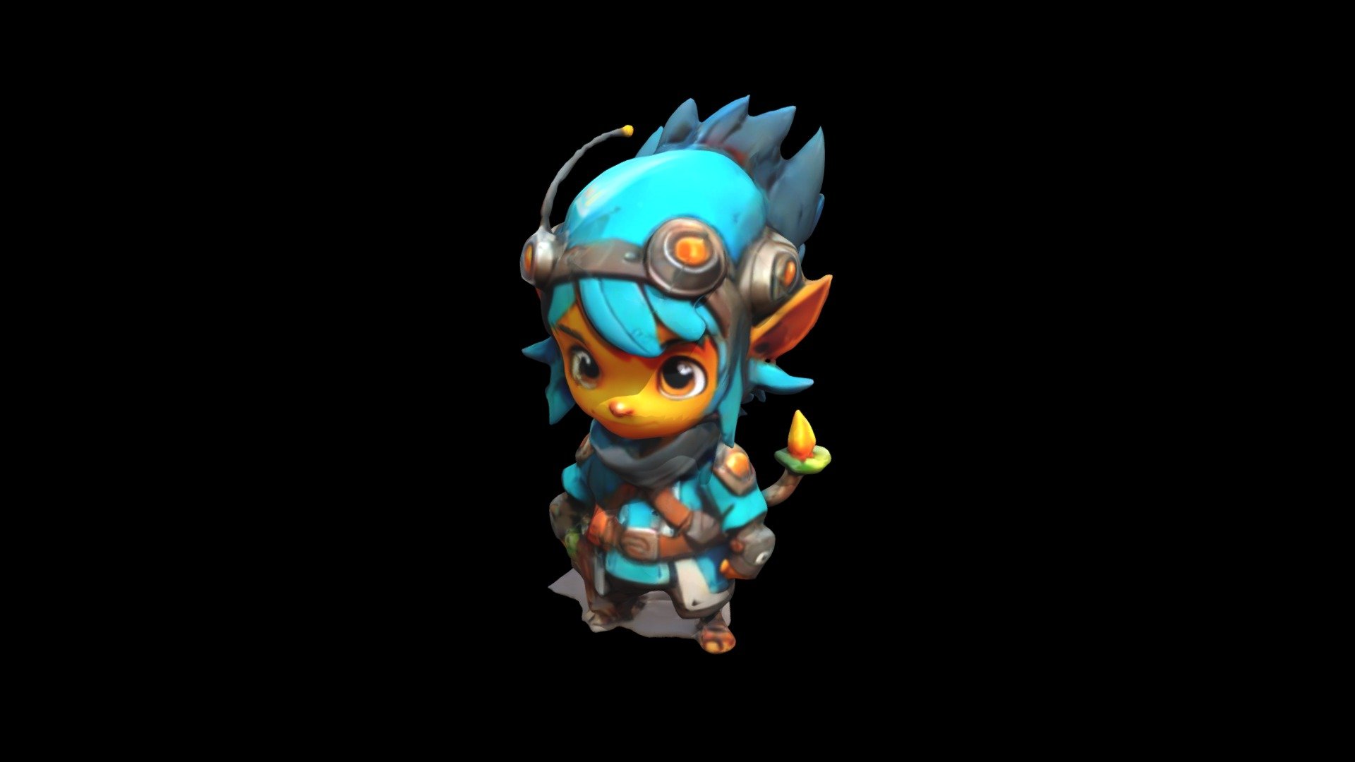An Illustration of a Gritty Young Fire Mage - Download Free 3D model by ...