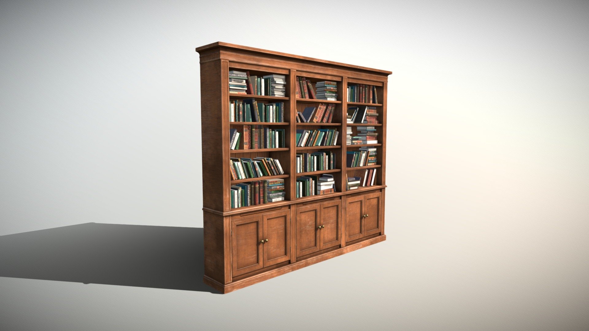 Bookcase - 3D model by Mario Schiano (@marioschiano) [2190302] - Sketchfab