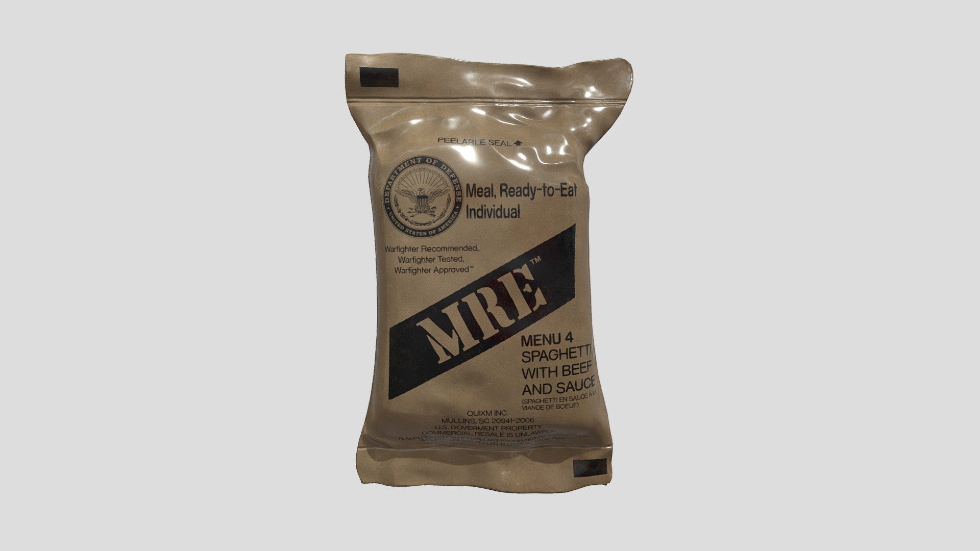 MRE, Individual Ration Food - Download Free 3D model by QuixM (@TerRzo ...