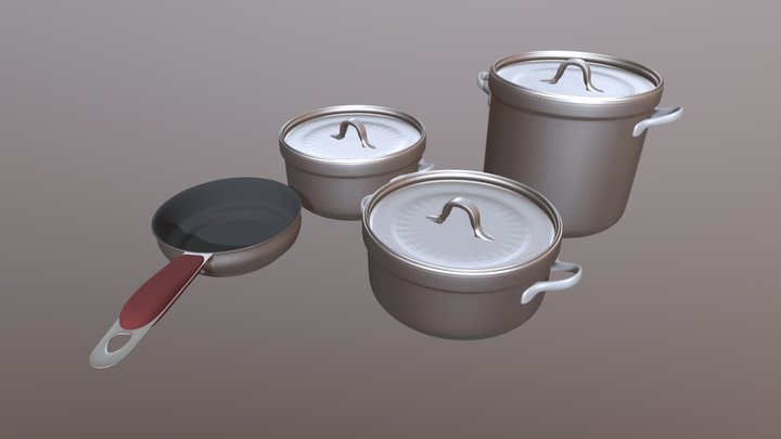 Frying-pan 3D models - Sketchfab