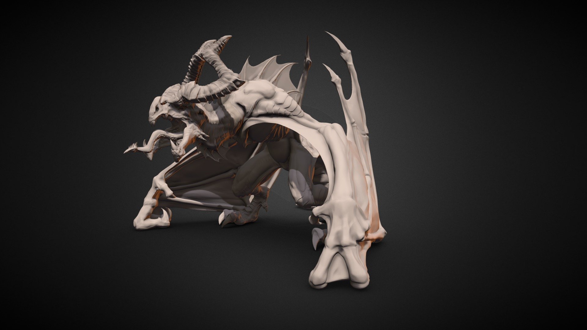 Horned Wyvern - 3D model by Eazotop (@matthieuteste) [21916b0] - Sketchfab