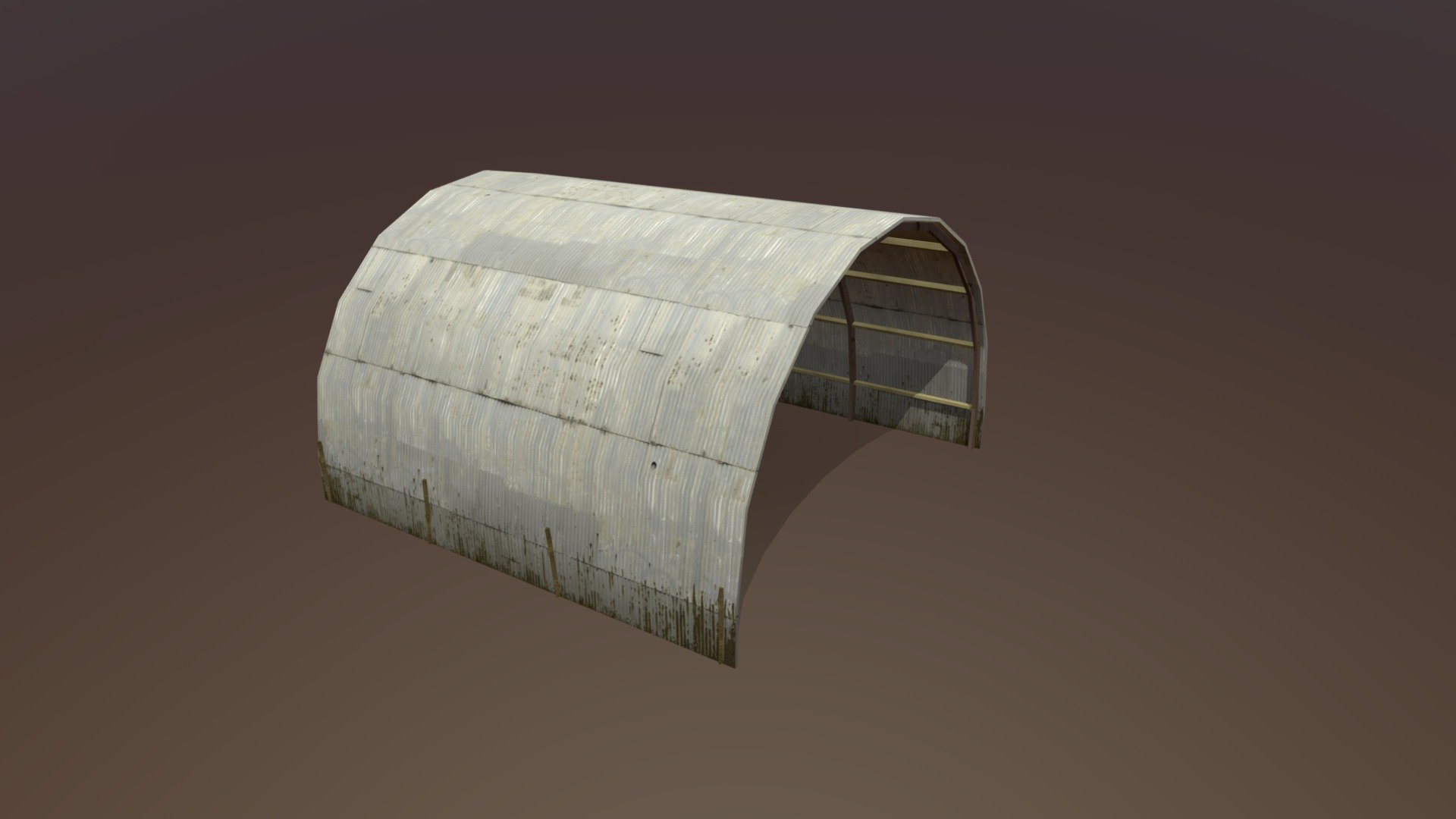 Steel Arch Barn - 3D model by drednorzt [2191df0] - Sketchfab