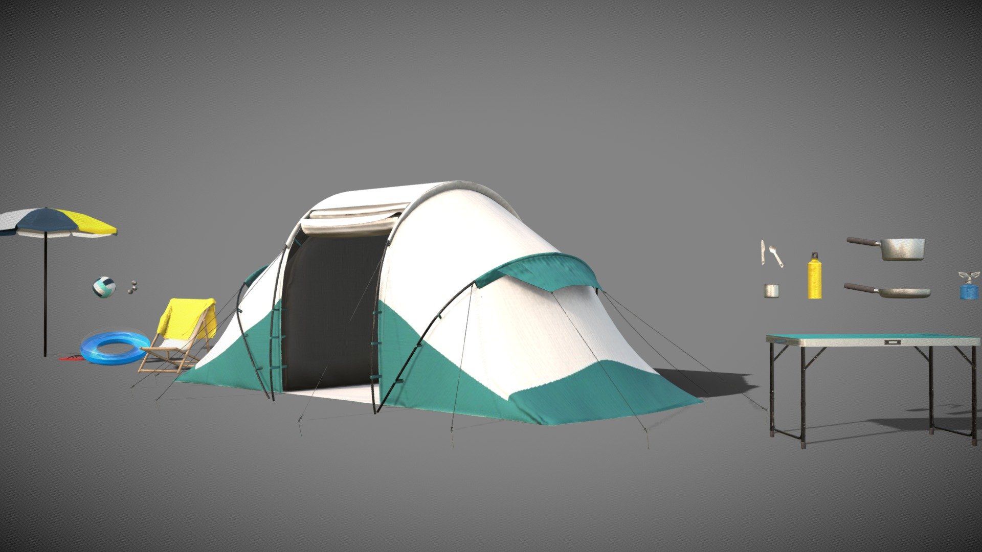 Camping Set tent - Buy Royalty Free 3D model by lampyre3d [21929dd ...