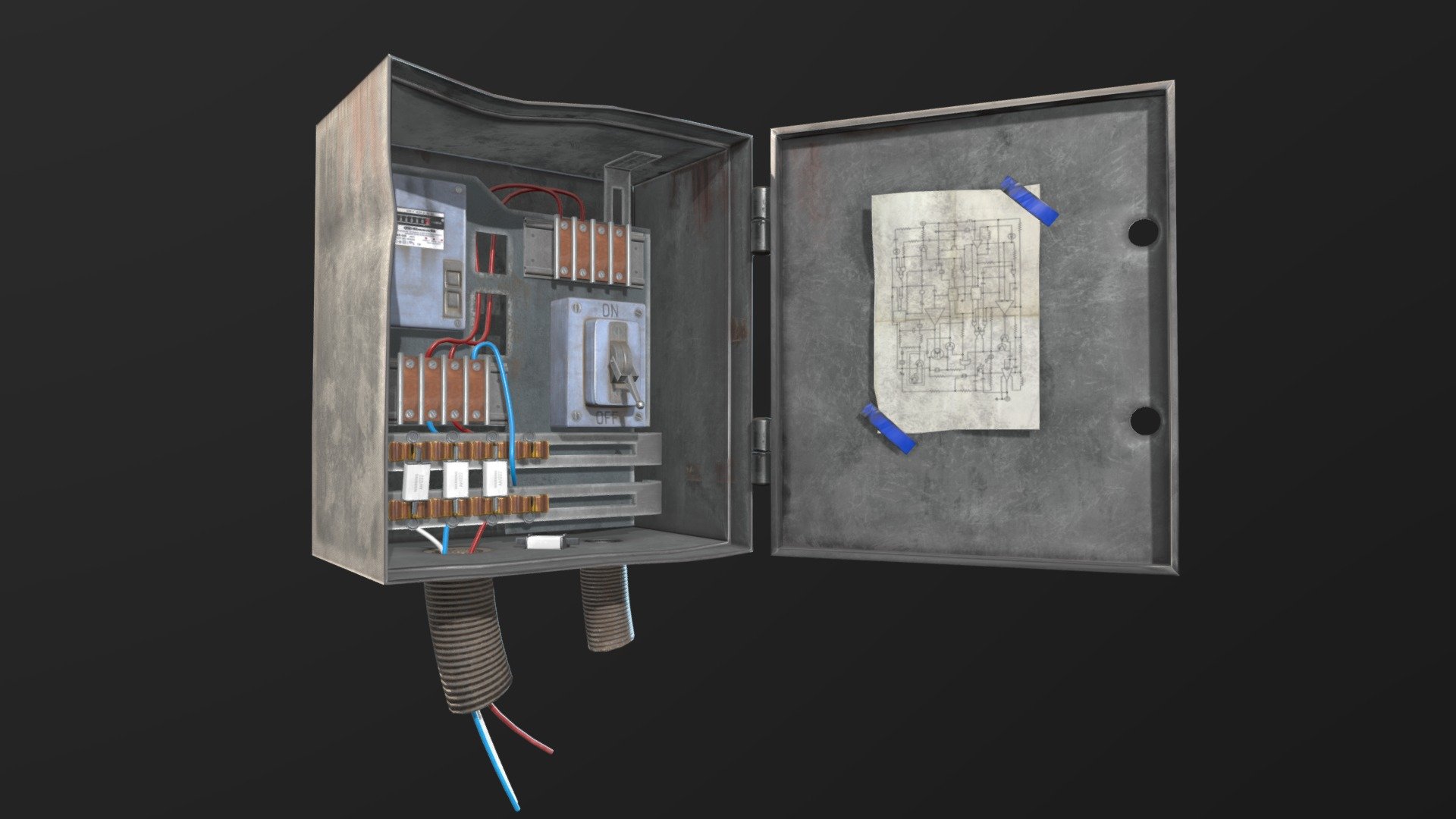 Electric_box_LP - 3D model by olenalinda [2193195] - Sketchfab