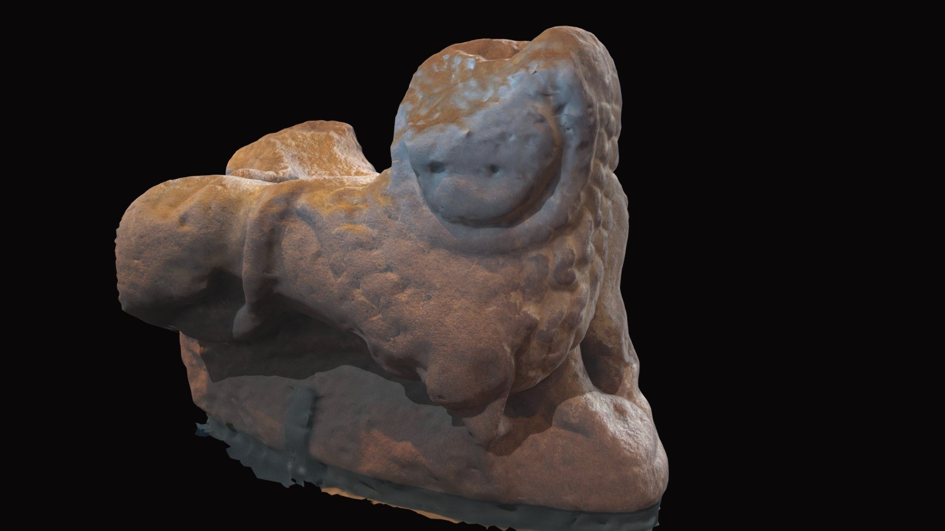 Arbroath Abbey, lion footrest from an effigy - 3D model by Gnomonsland ...