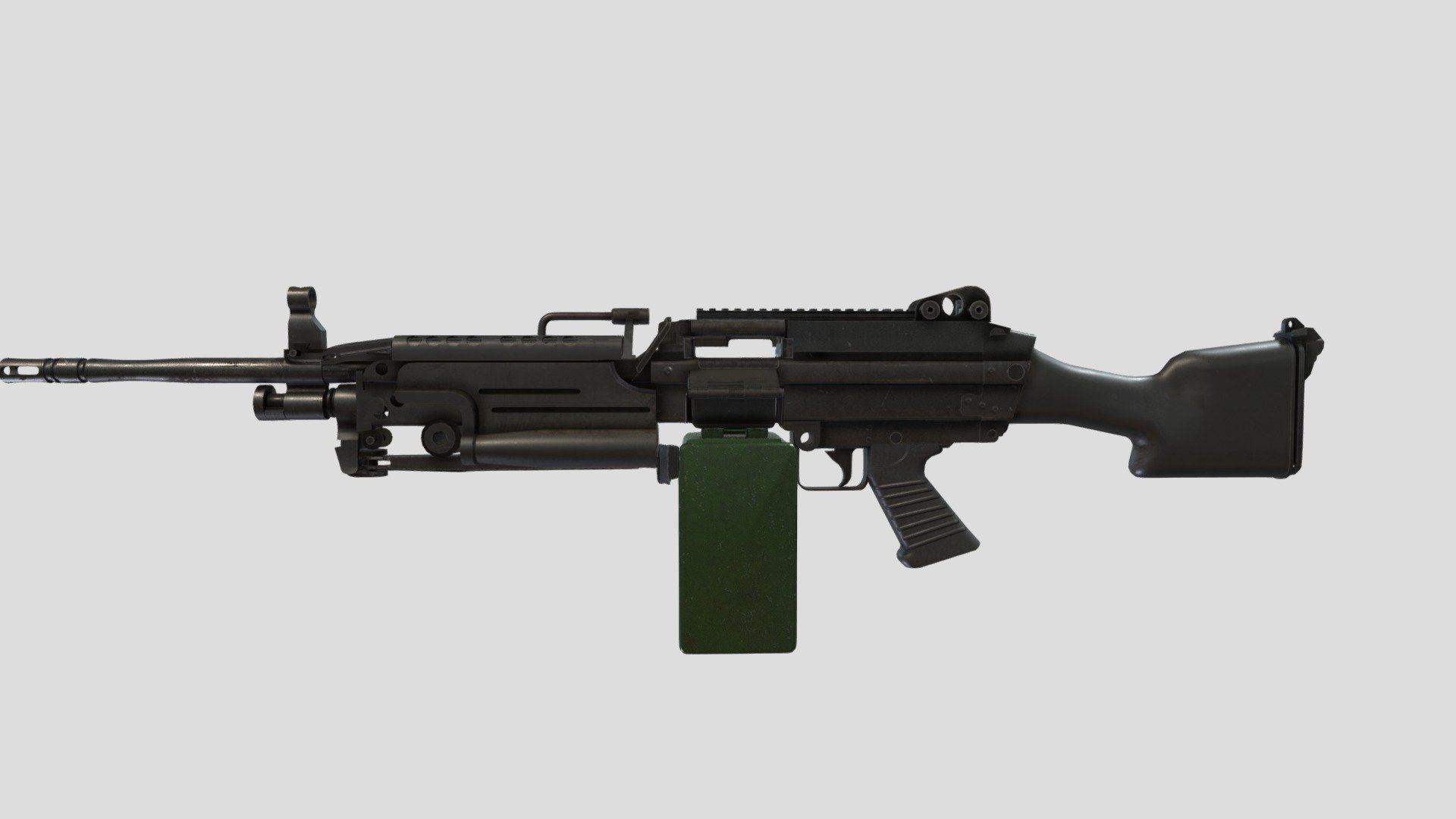M249 SAW - 3D model by NotNathanModel [2198821] - Sketchfab