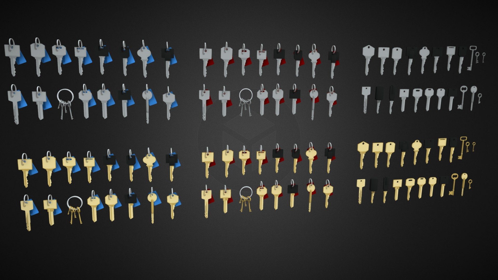 Low Poly Keys - 3D model by iPoly3D [219b1a9] - Sketchfab
