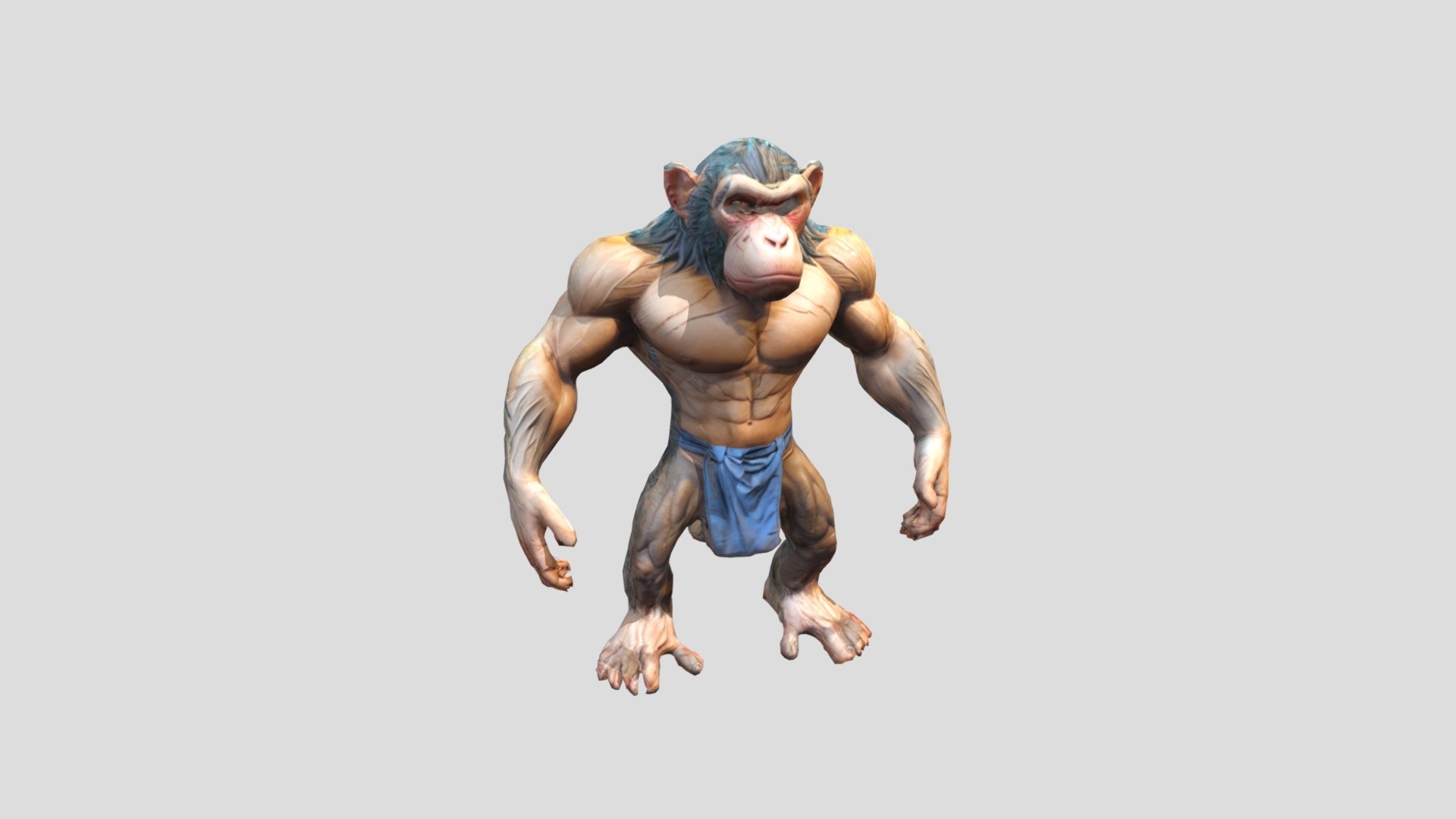 Muscular Monkey - Download Free 3D model by kingmoon3D [219dfb4 ...