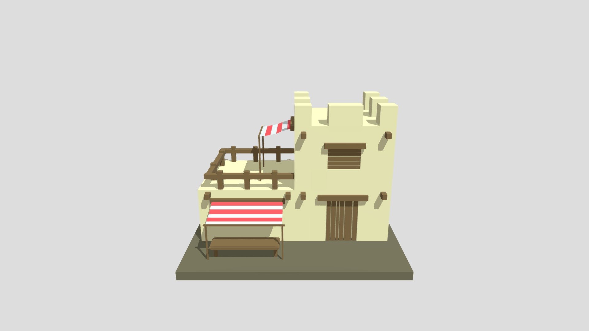 Low Poly Desert House - 3D model by DESUIT [21a0ac5] - Sketchfab