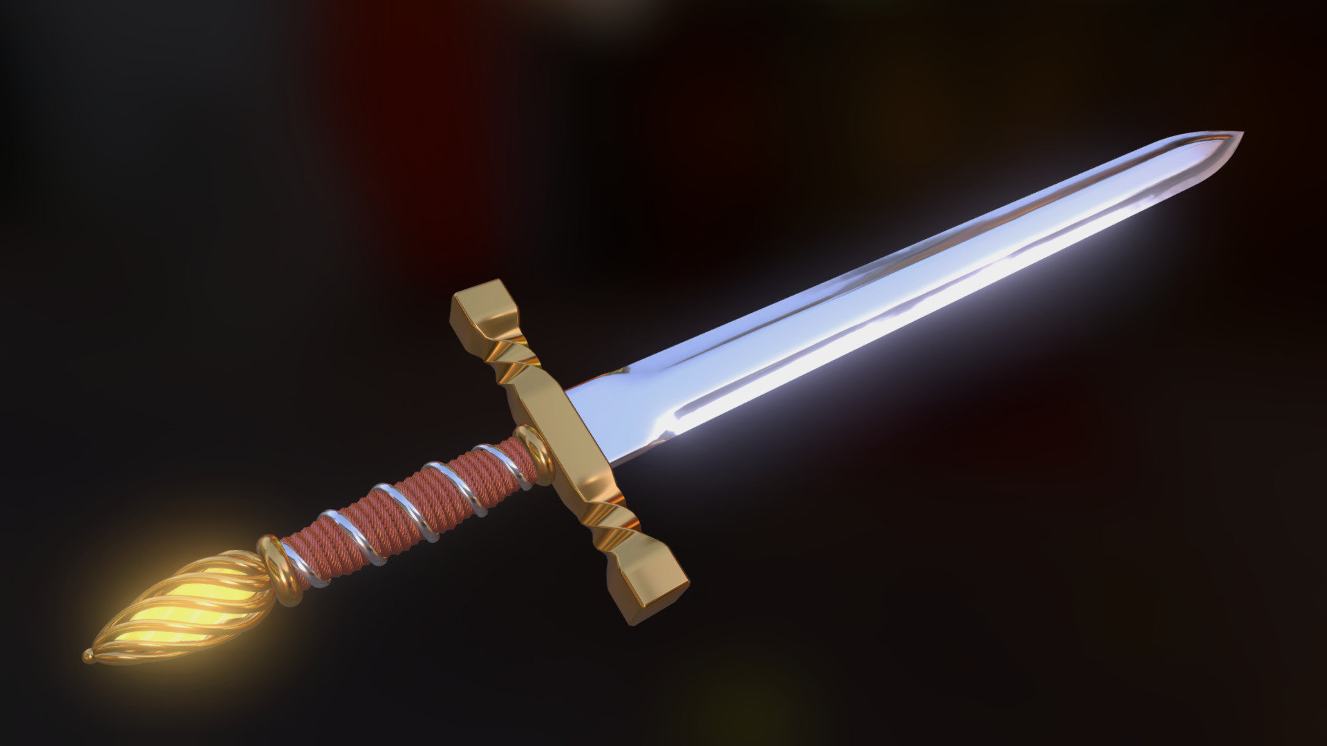 Sword W/ Copper Handle - 3D model by Austin Hicks (@AustinHicks ...