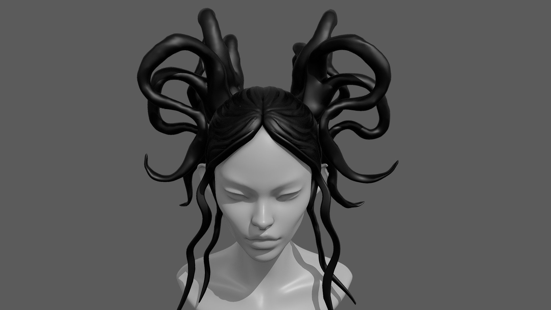 Snake ponytail / hair style - Buy Royalty Free 3D model by 4145K4N ...