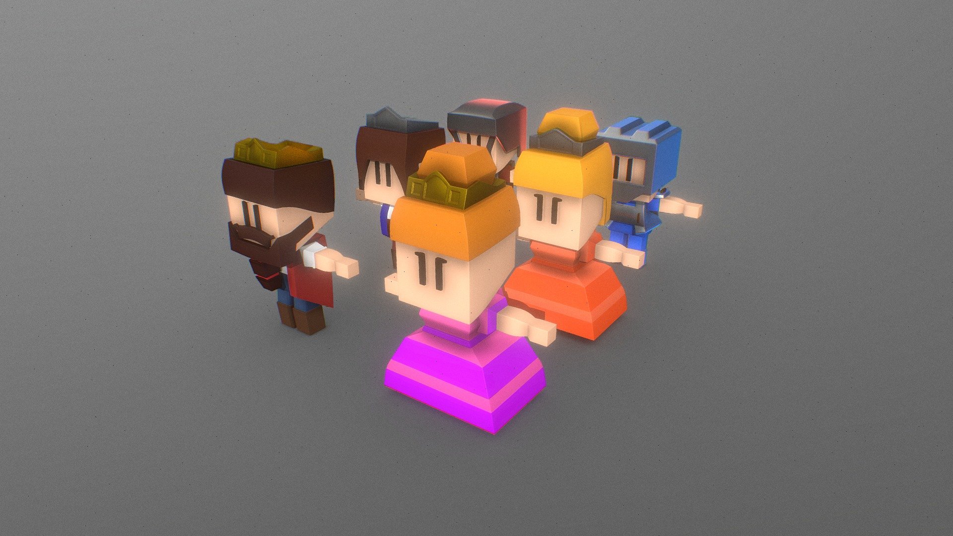 Stylized Medieval Character Pack - Download Free 3D model by Jumping ...