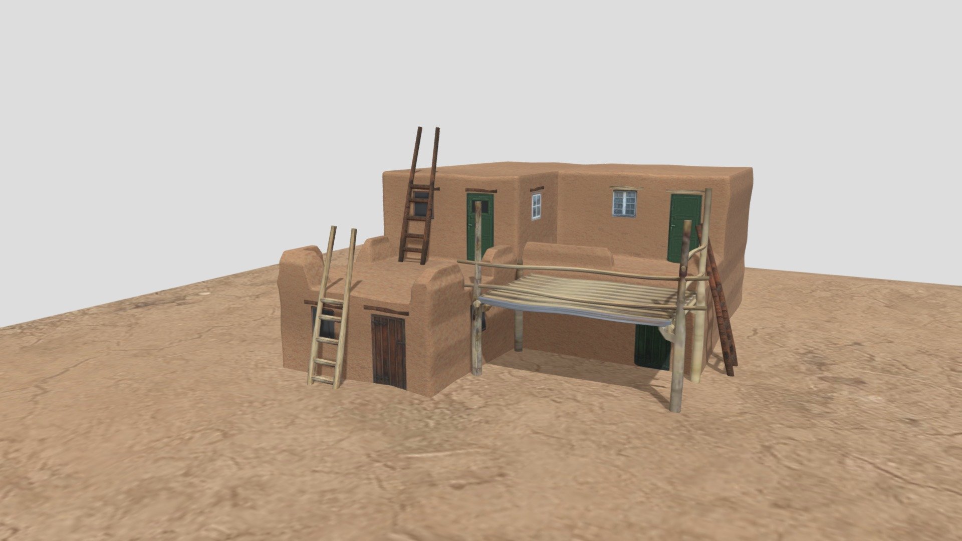 Adobe House - Download Free 3D model by gogiart (@agt14032013) [21a4c4a] - Sketchfab