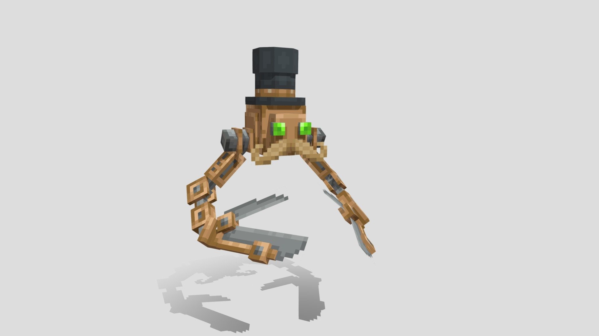 Steampunk Barber Bot - [ ModelEngine Ready ] - 3D model by ArtsByKev ...