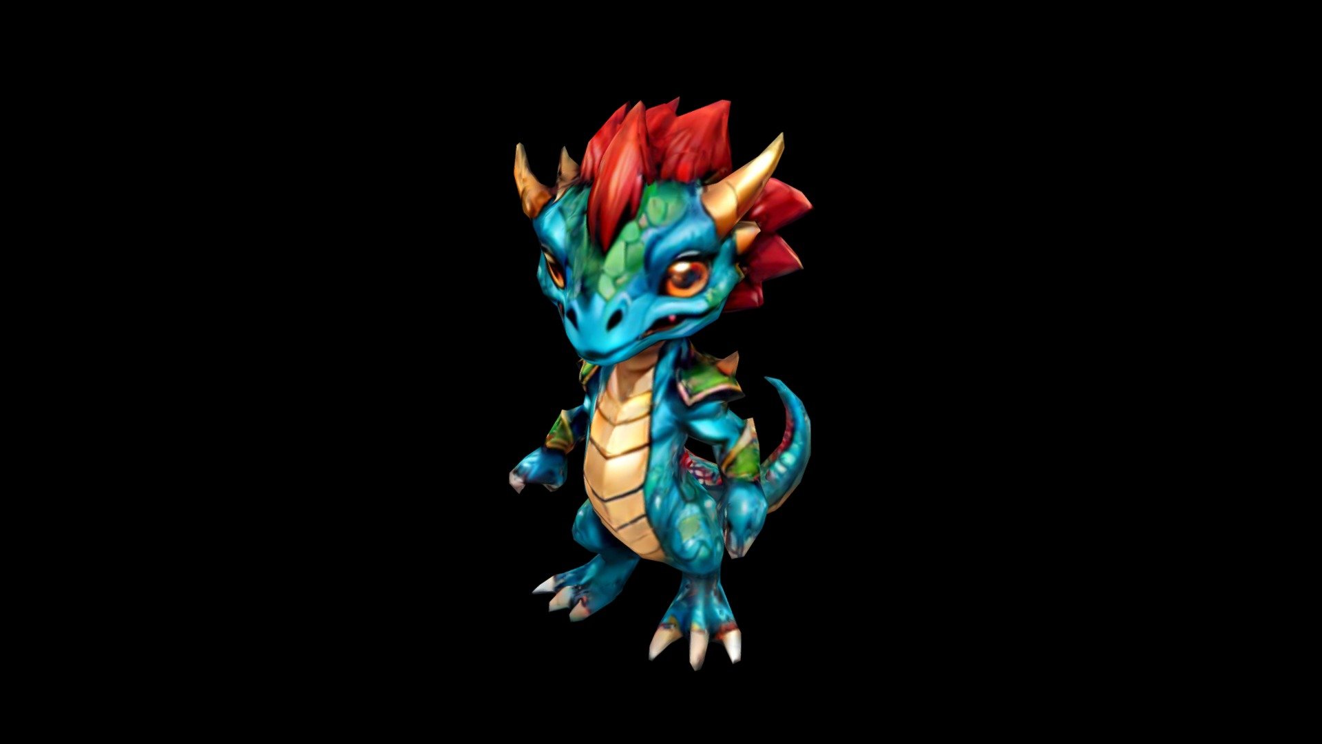 The illustration depicts a fierce fantasy dragon - Download Free 3D ...