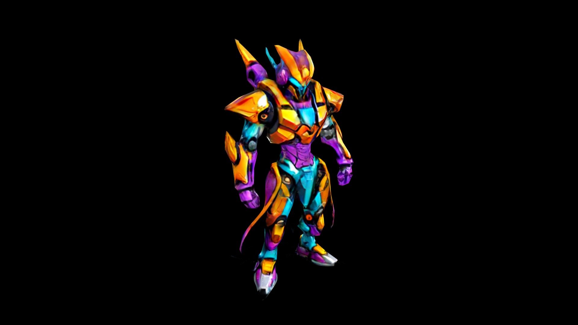A dynamic color illustrated anime-style characte - Download Free 3D ...
