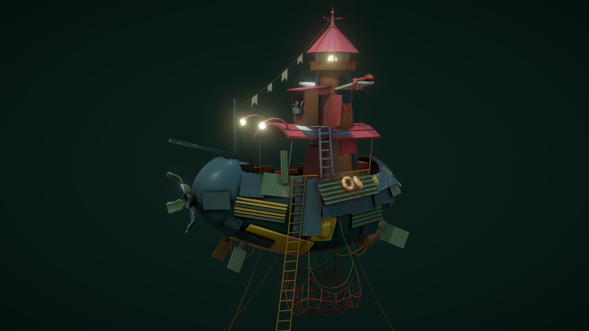 Steampunk Lighthouse - Download Free 3D model by Animatrx [21ac51e ...