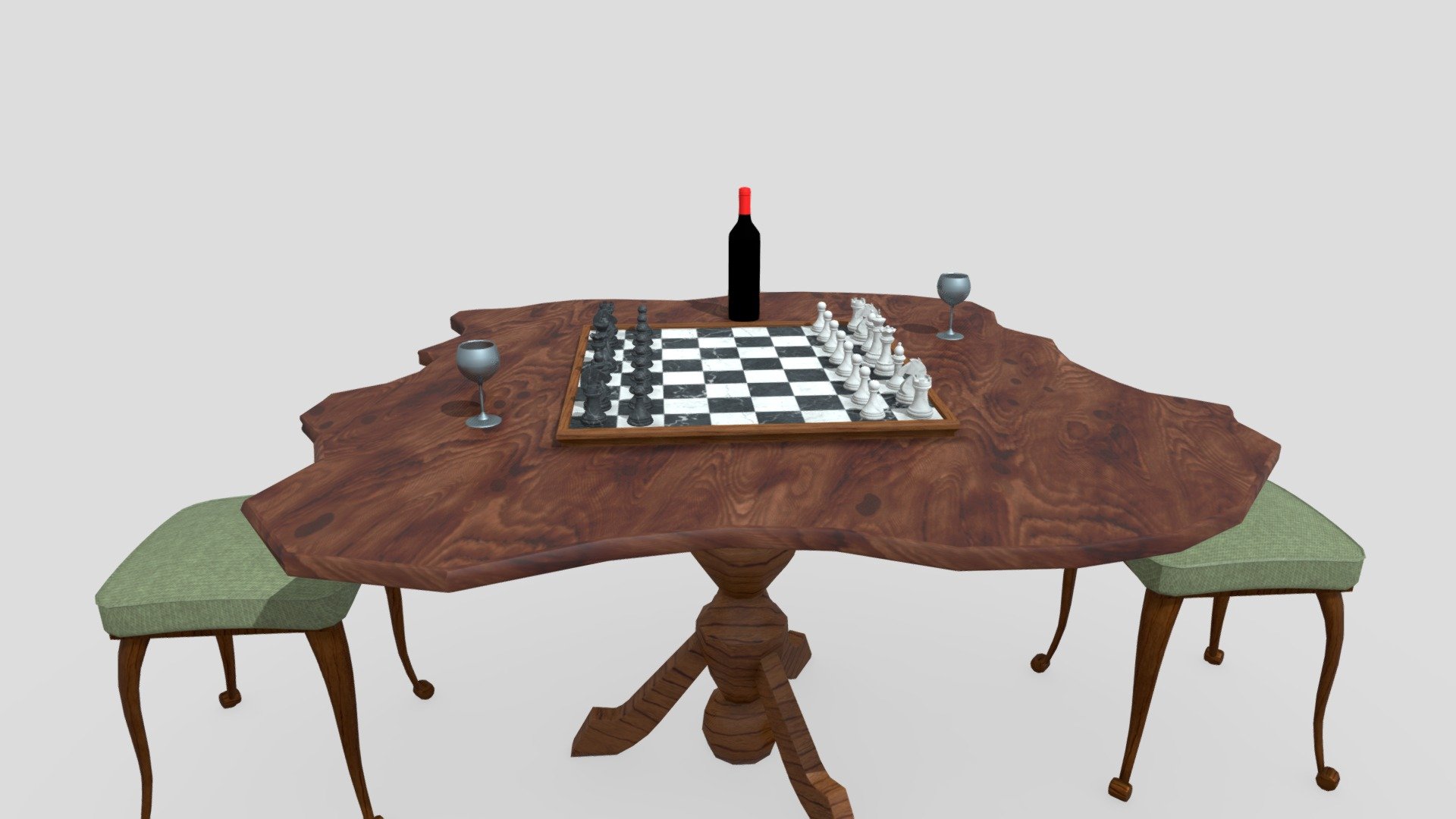 Chess Table - 3D model by Vitaliy Palnikov (@VitaliyPalnikov) [21af787 ...