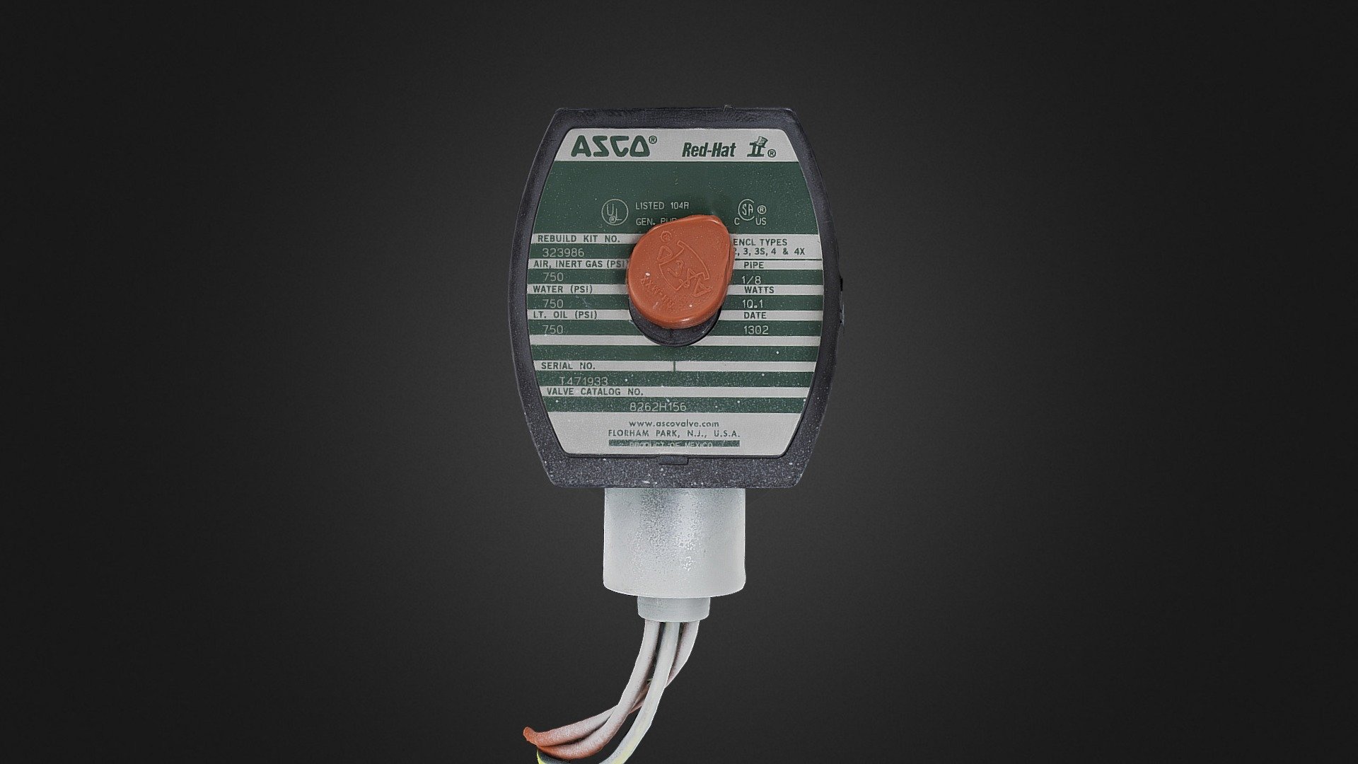 ASCO VALVE 8262H156 - 3D model by Onyx Formations (@Onyx-formations ...